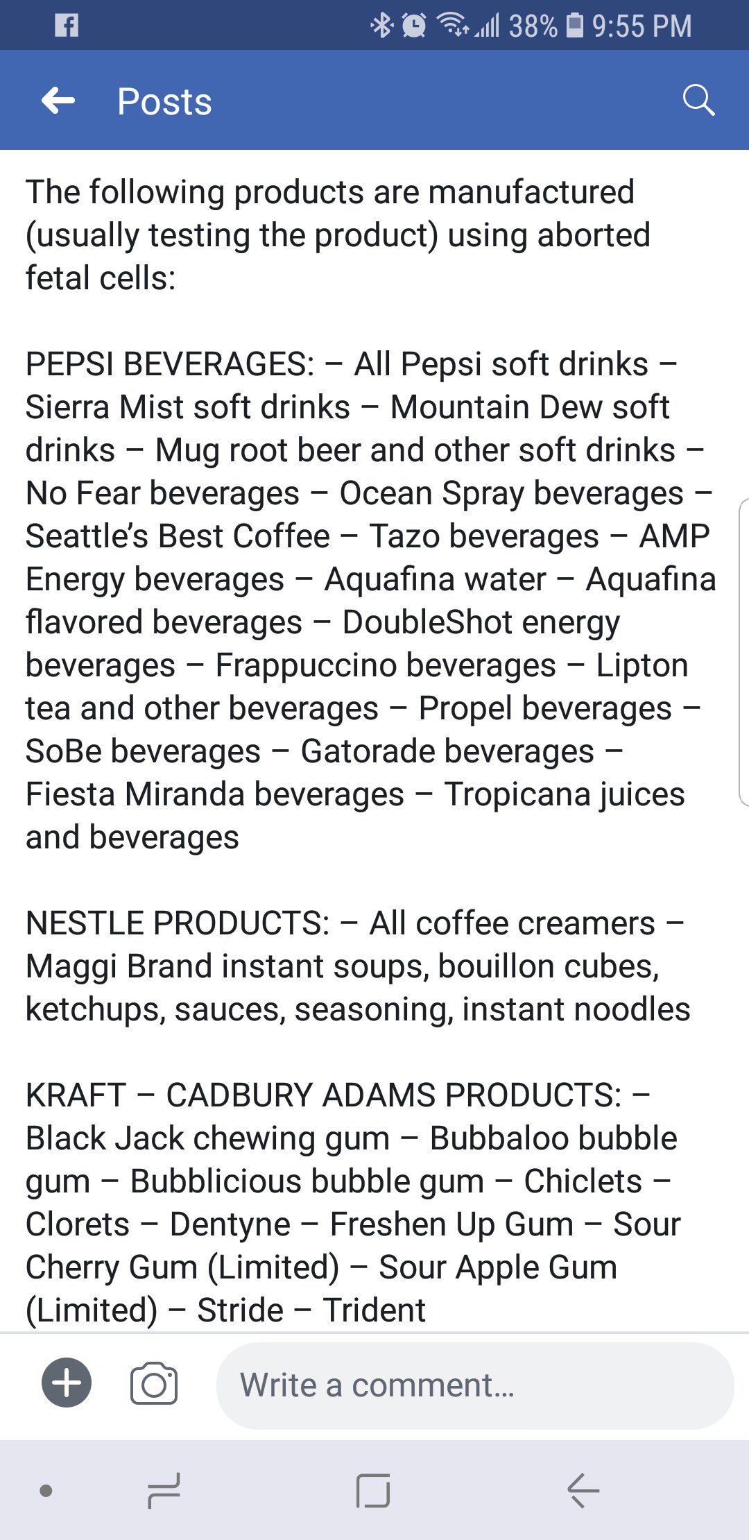 Fetal Cells and Pepsi? – Four Moves